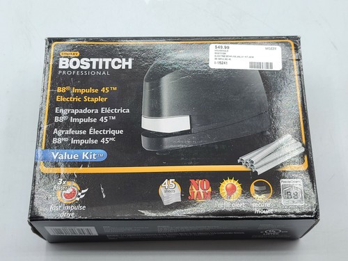 Bostitch B8E-VALUE B8 Impulse 45 Sheet Electric Stapler and Staples ...