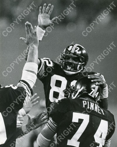 JOHN STALLWORTH -PITT STEELERS '82- NFL 8x10 Type 1 B&W press photo 11. ...
