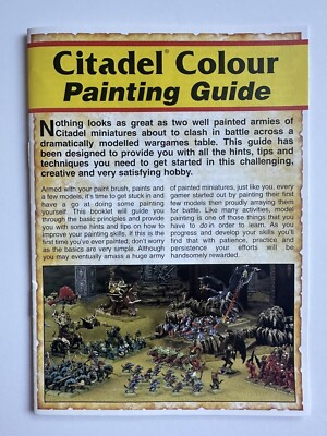Citadel Colour Painting Guide Vintage Mint 1998 12 Pages Games Workshop ...
