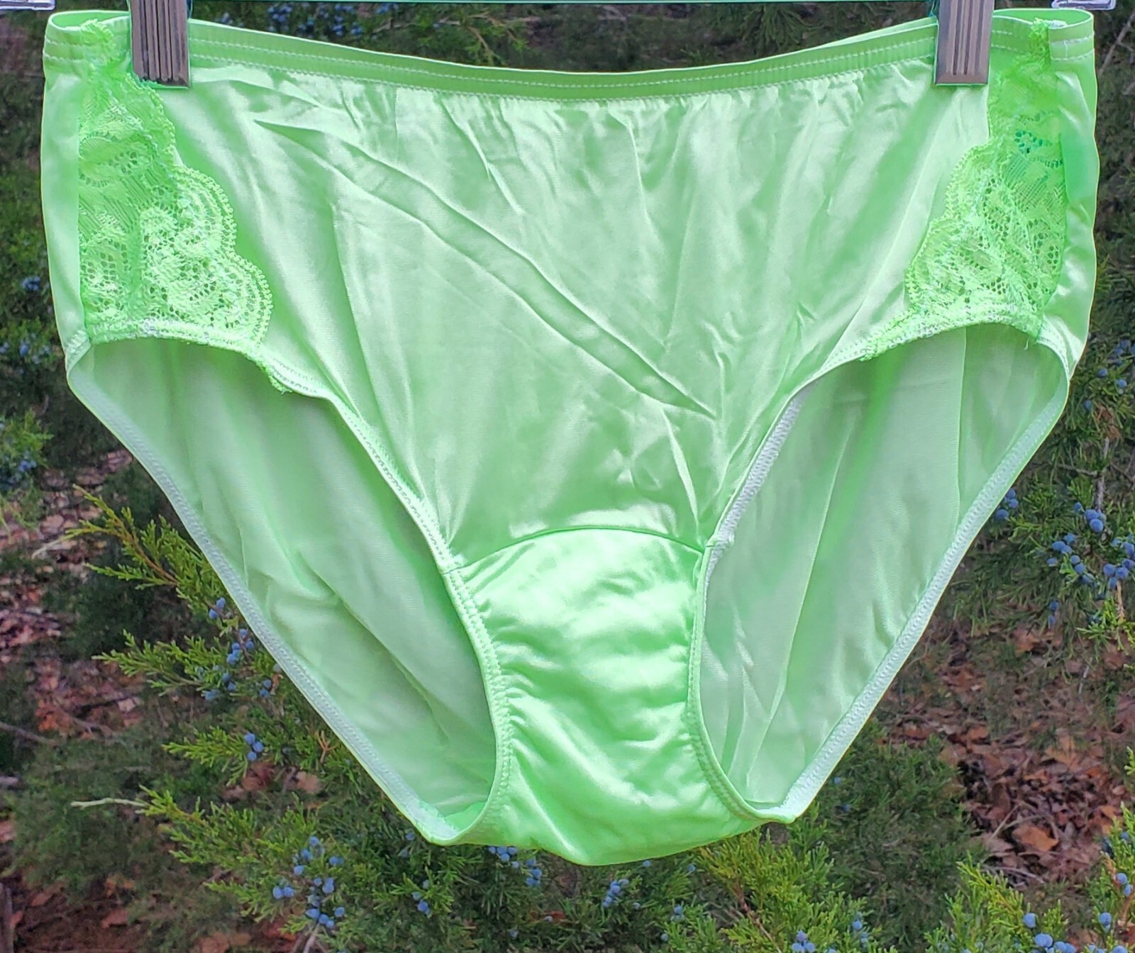 Shadowline Bikini Sissy Panty Lace 6 M Green Citron 1… Gem