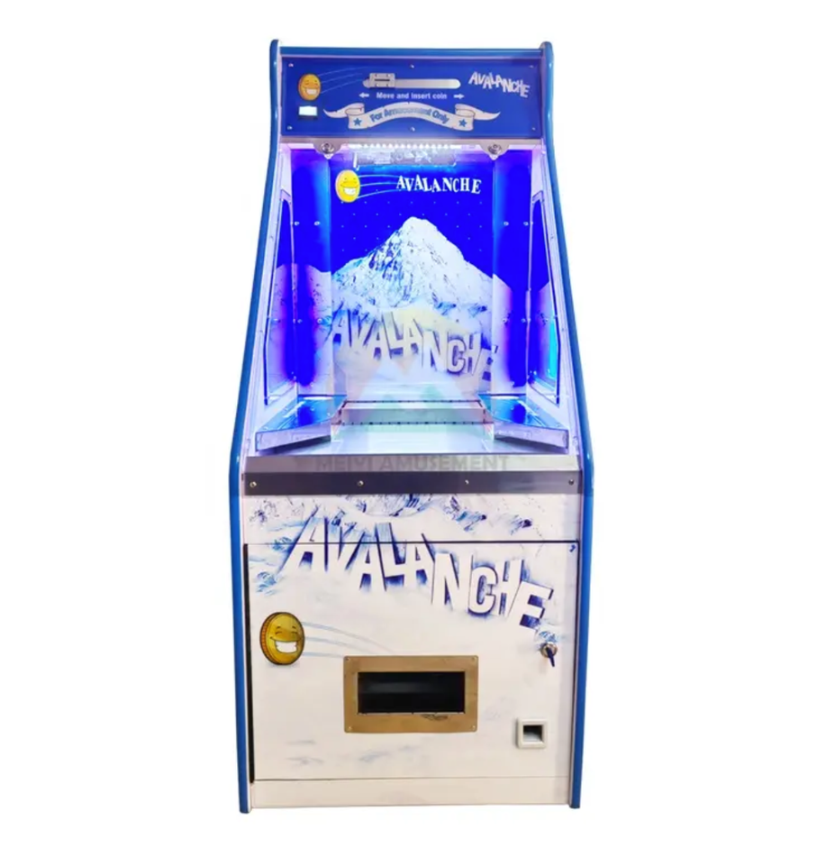 NEW Coin Quarter Pusher Machine Arcade w/ Bill Changer Avalanche Casino ...