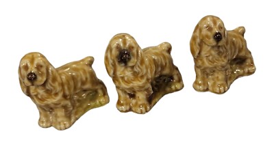 3 Wade Whimsies Cocker Spaniel Dog Mini Porcelain Figurine 1971 ...