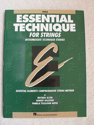 Allen Essential Technique Strings Viola Interm Studies New | eBay