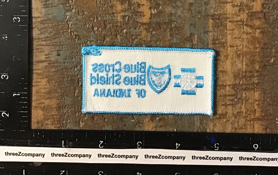 Vtg Blue Cross Blue Shield Of Indiana Insurance Company Logo Sew-On ...