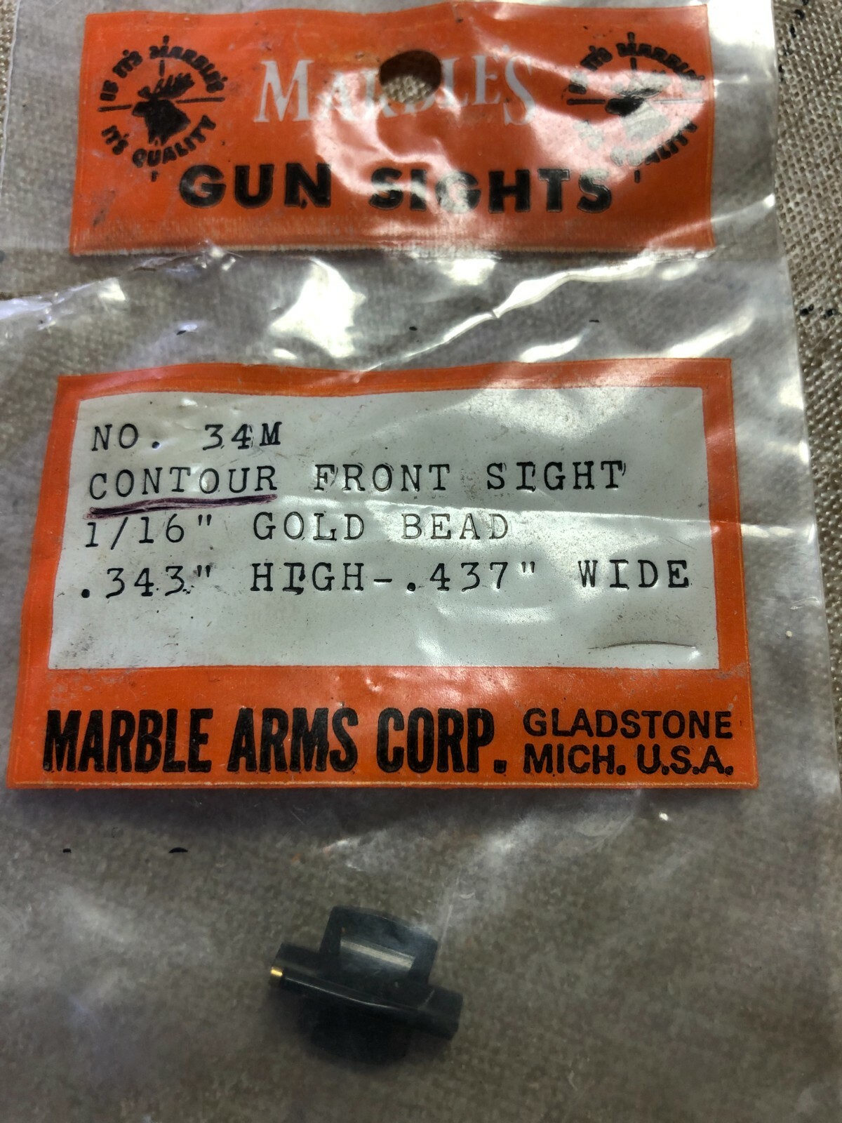 Marbles 34M CONTOUR Front Sight 1/16 GOLD BEAD | eBay