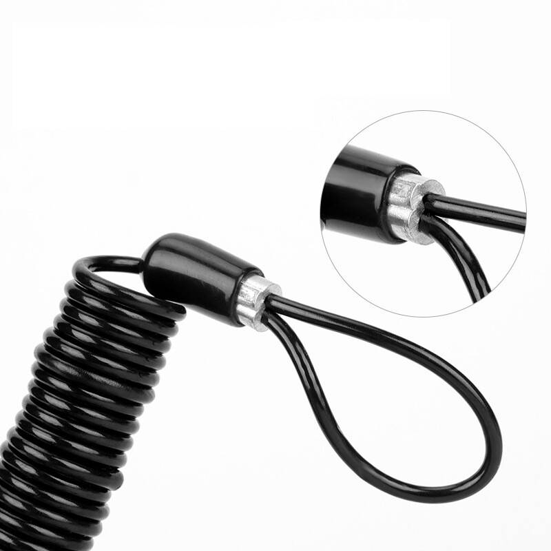 1Pc 1.2M Bike Spring Cable Lock Anti-Theft Rope Alarm Disc Lock Bicycle ...
