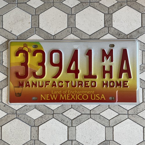 New Mexico License Plate Land Of Enchantment Manufactured Home Balloon ...