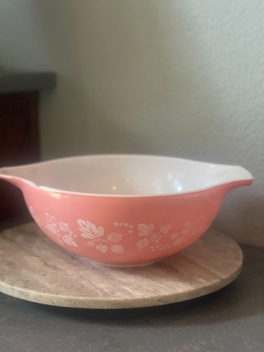 Vintage PYREX Pink Gooseberry Cinderella Large Mixing Bowl #18 - Nice ...