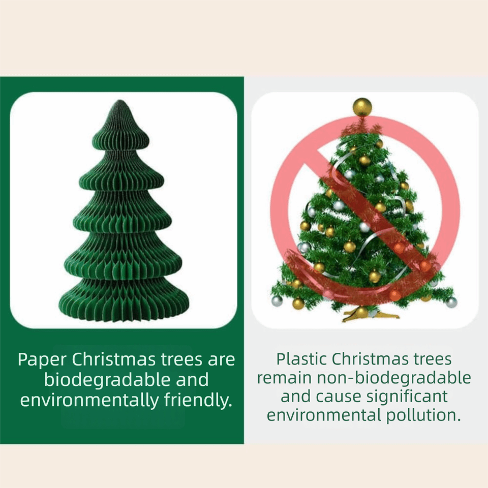 3D Paper Christmas Tree Foldable 3D Merry Christmas Ornament Christmas ...
