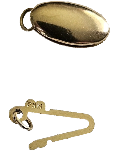 14K Solid Yellow Gold Fish Hook Clasp For Necklace VTG Finding ...