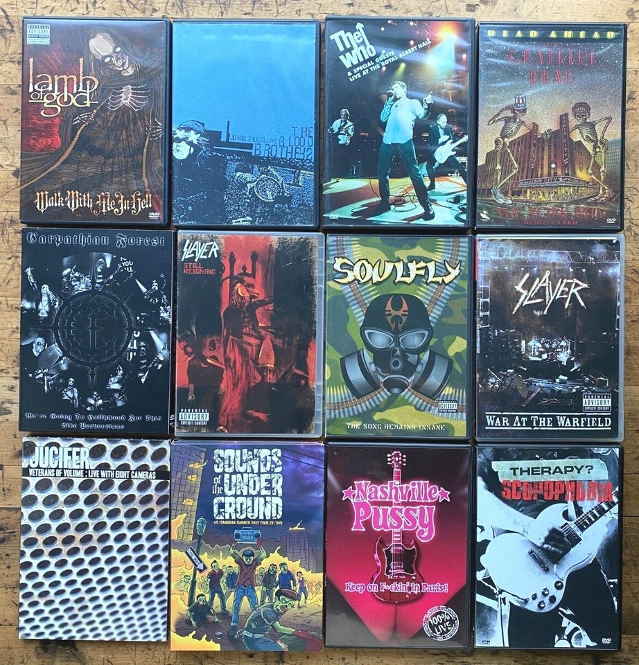 200+ Punk & Metal DVDs: The Damned, KMFDM, Pixies, The Cramps, Melvins ...