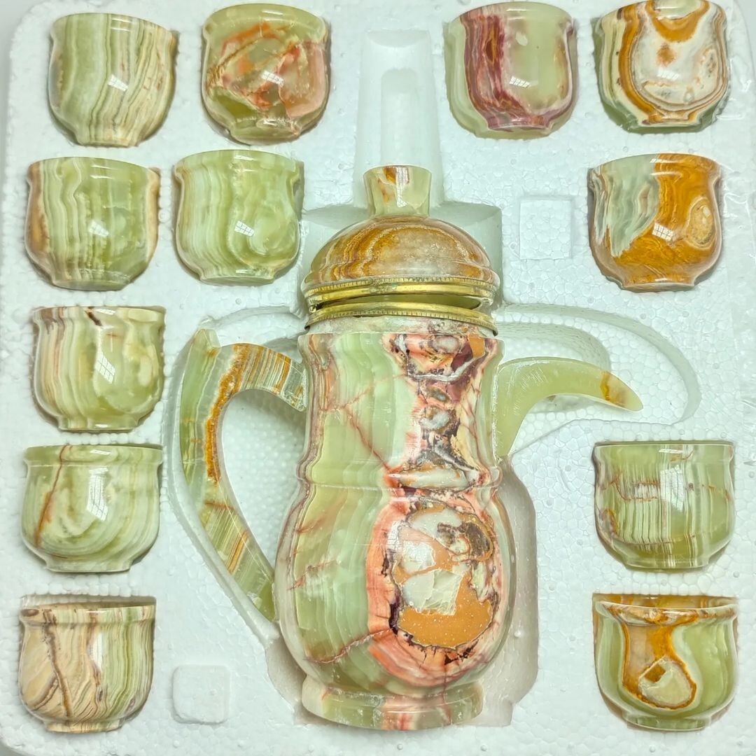 AAA+VERY Beautiful Quality Quality Natural Nice Onyx Tea cups of Set | eBay