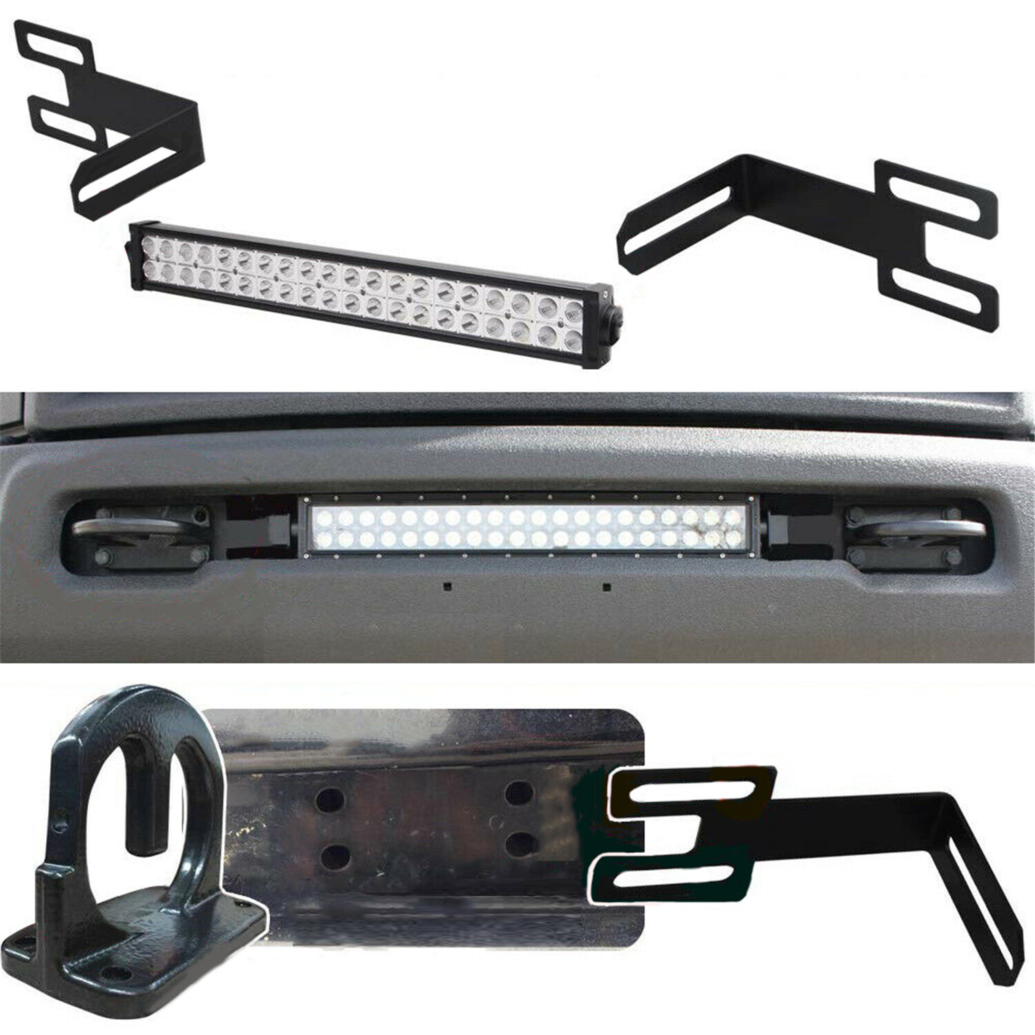 For 22'' 32'' 42'' LED Light Bar Mounting Brackets for 03-19 Dodge Ram ...