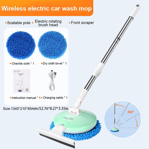 Wireless Electric Spin Mop Cleaning Machine Automatic 3 in 1 Wet & Dry ...