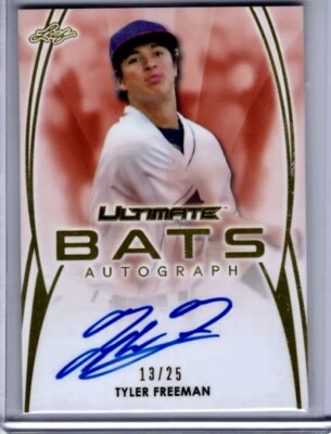 2019 LEAF ULTIMATE BATS AUTOGRAPH TYLER FREEMAN MLB ROOKIE RC AUTO #13/ ...
