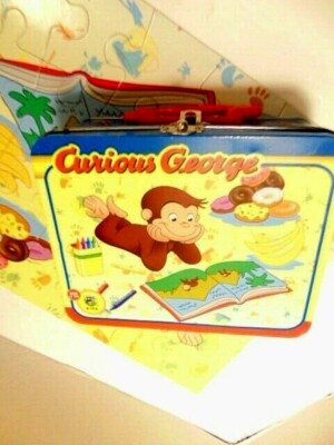 metal Curious George lunch box with Curious George puzzle inside (no ...