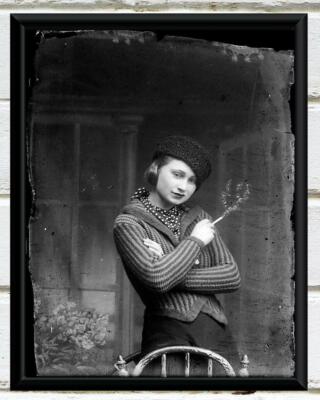 Antique Photo Early 1900's Russian Woman Smoking Vintage Photo Print ...