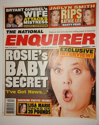 National Enquirer Dec 7, 1999 Jaclyn Smith Ryan O'Neal Lisa Marie ...
