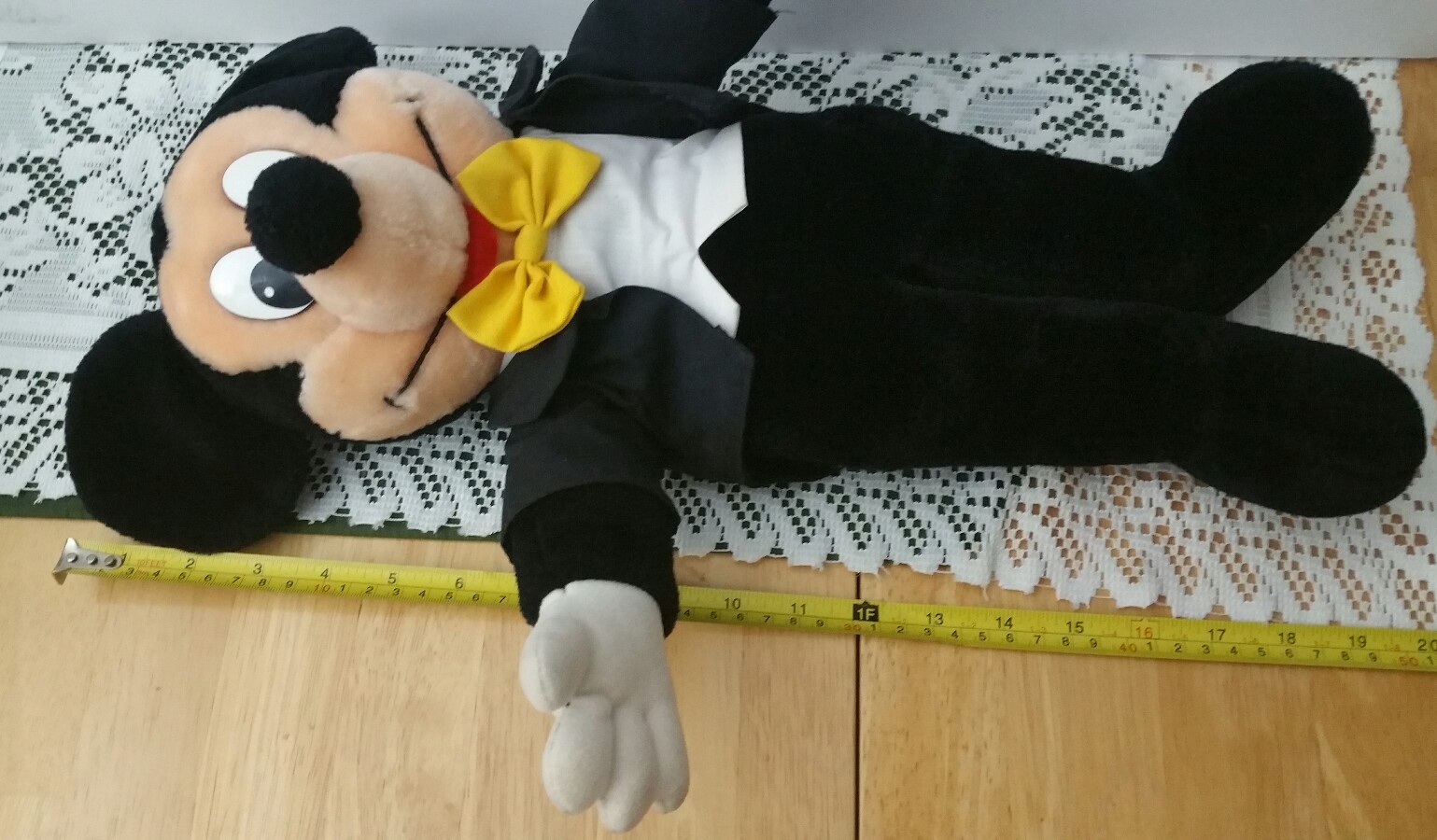 RARE Disneyland Mickey Mouse 19"Yellow Tie Tuxedo Tux Plush - Disney ...