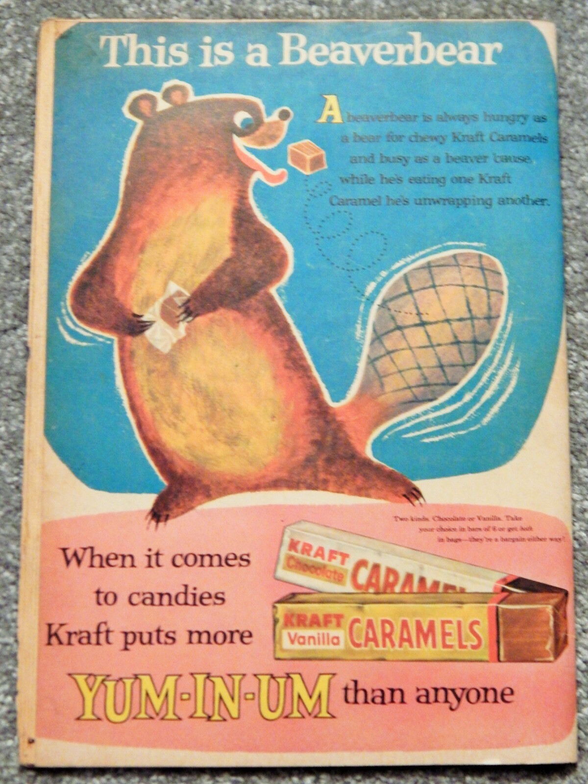 KRAFT CARAMEL CANDIES 1960 VTG ADVERTISEMENT / JUNIOR SALES CLUB OF ...