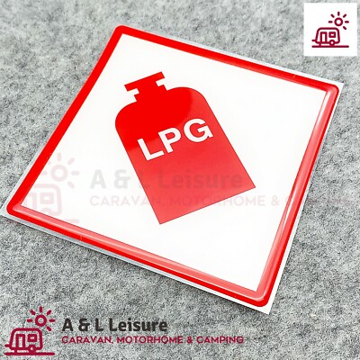 LPG Sticker Domed 3D Caravan, Motorhome, Camper Domed Tuffex LPG ...