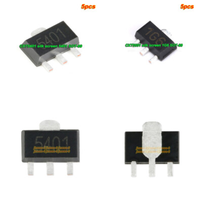 5pcs SMD Transistors CXT5401/CXT5551 silk screen 5401/1G6 SOT-89 PNP ...