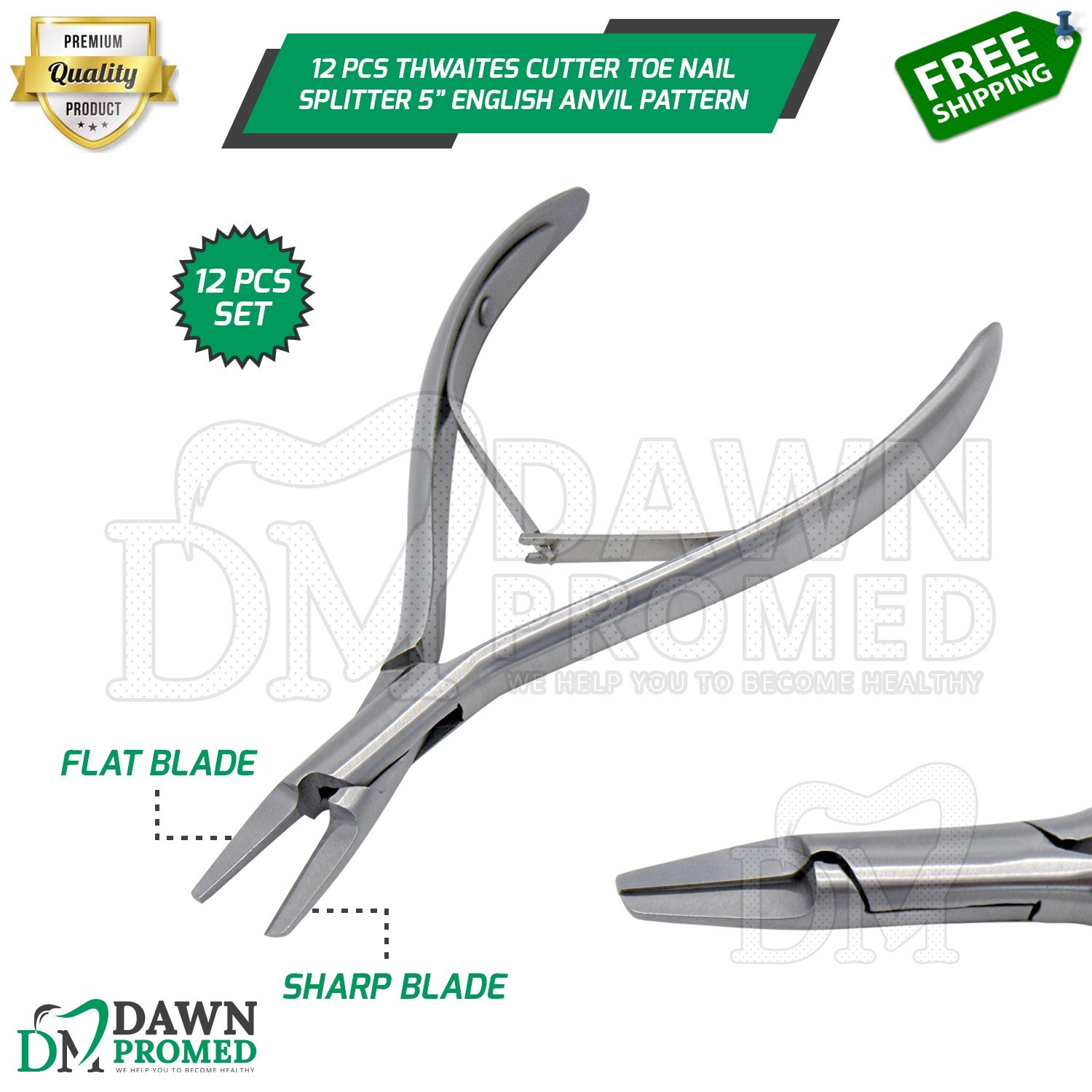 12 Pcs Thwaites Cutter Toe Nail Splitter 5" English Anvil Pattern ...