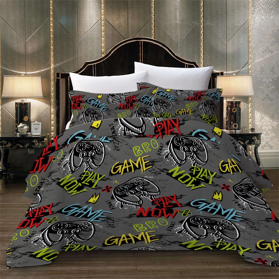 Gamer Game Playstation Duvet Cover Bedding Set Single Double King ...
