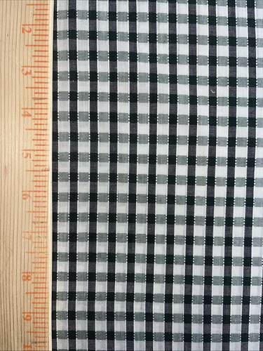 44”w Black Green Shepherd Check VTG Fabric Unbranded | eBay