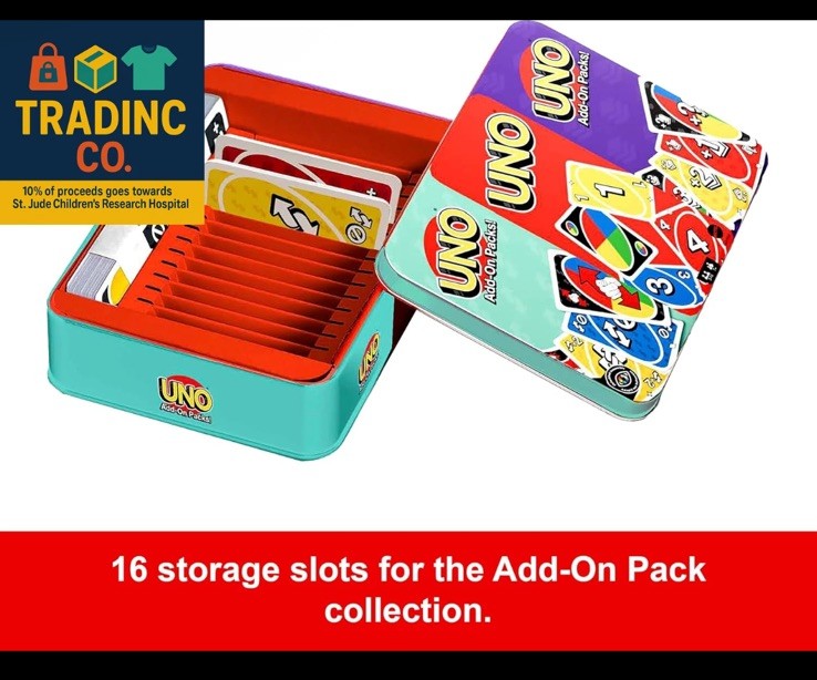 UNO Card Game with 2 Add on Packs & Collectible Tin for Kids, Adults ...