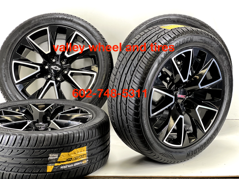 22" CHEVY TAHOE SUBURBAN RST FACTORY 22 WHEELS TIRES OEM RIMS SILVERADO ...