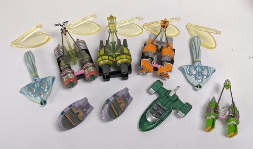 lot of Galoob Micro Machines Star Wars Episode 1 TPM Pod racers Gungan ...