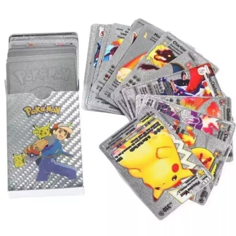 New Foil SILVER PACK 55 CARDS TCG GX Vmax GX Card Charizard Rare ...