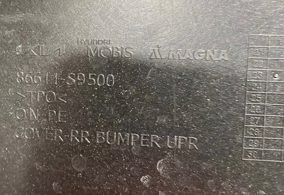 2023 2024 KIA TELLURIDE REAR UPPER BUMPER COVER OEM 86611-S9500 GENUINE ...