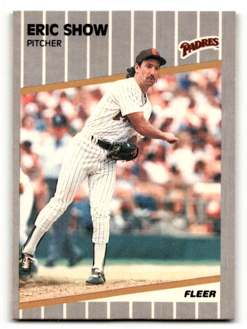 1989 Fleer #317 Eric Show San Diego Padres Baseball Cards NM-MT ID ...