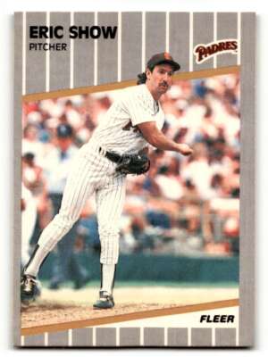 1989 Fleer #317 Eric Show San Diego Padres Baseball Cards NM-MT ID ...