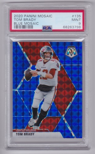 2020 Panini Mosaic - Tom Brady #135 Mosaic Blue Prizm /99 for sale ...