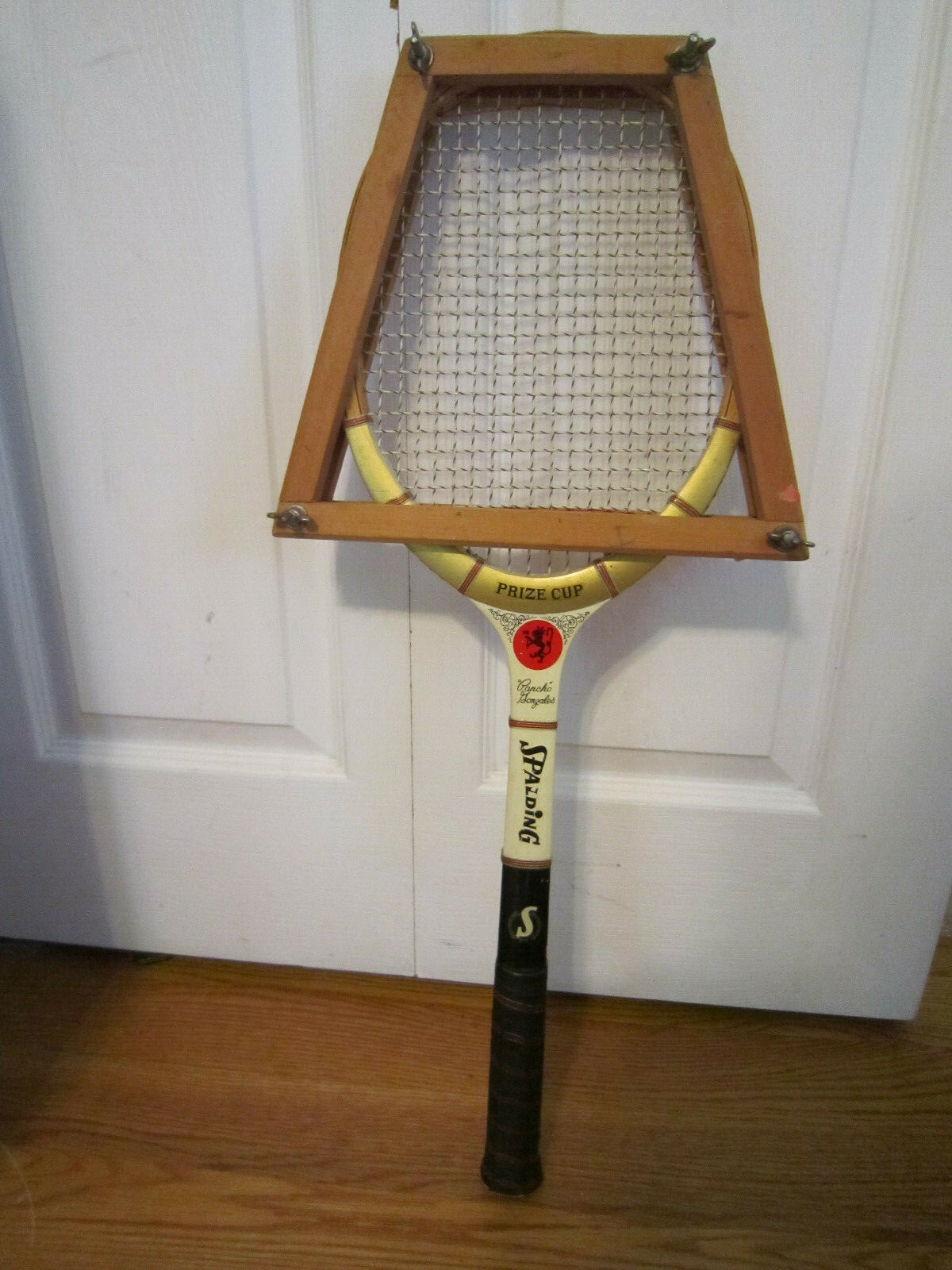 Vintage Spalding Pancho Gonzalez Prize Cup Wooden Tennis Racket & Wood ...