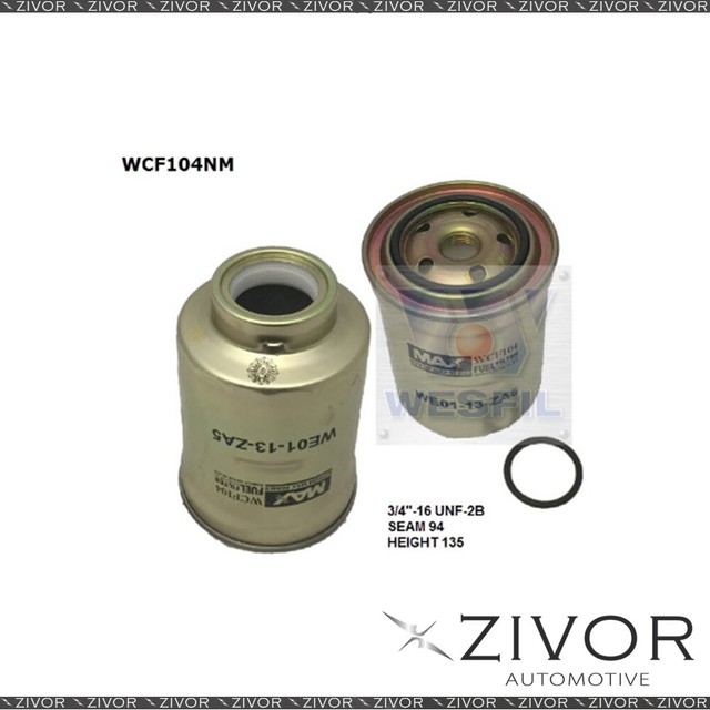 2 X WCF104 Wesfil Fuel Filter - RYCO Z699 Ford Afg182mc Toyota ...