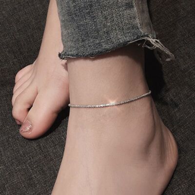Geometric Pattern Silver Color Anklets Women Fashion Jewelry ...