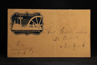Michigan Detroit 1850s DeGraff Kendrick Engine Cameo Advertising ...