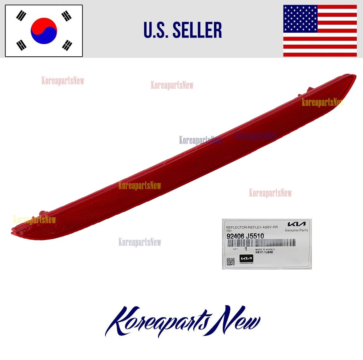 OEM Kia 2022-2023 Stinger Right Reflector Rear Bumper Lens 92406-J5510 ...