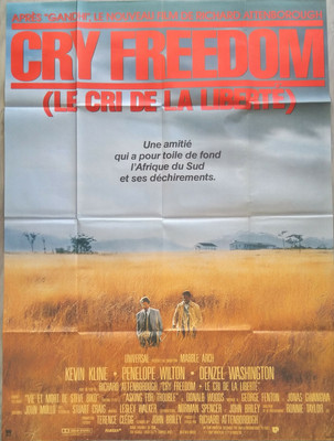 CRY FREEDOM/APARTHEID/1987/AFRIQUE DU SUD/STEVE BIKO/AFFICHE ORIGINALE ...