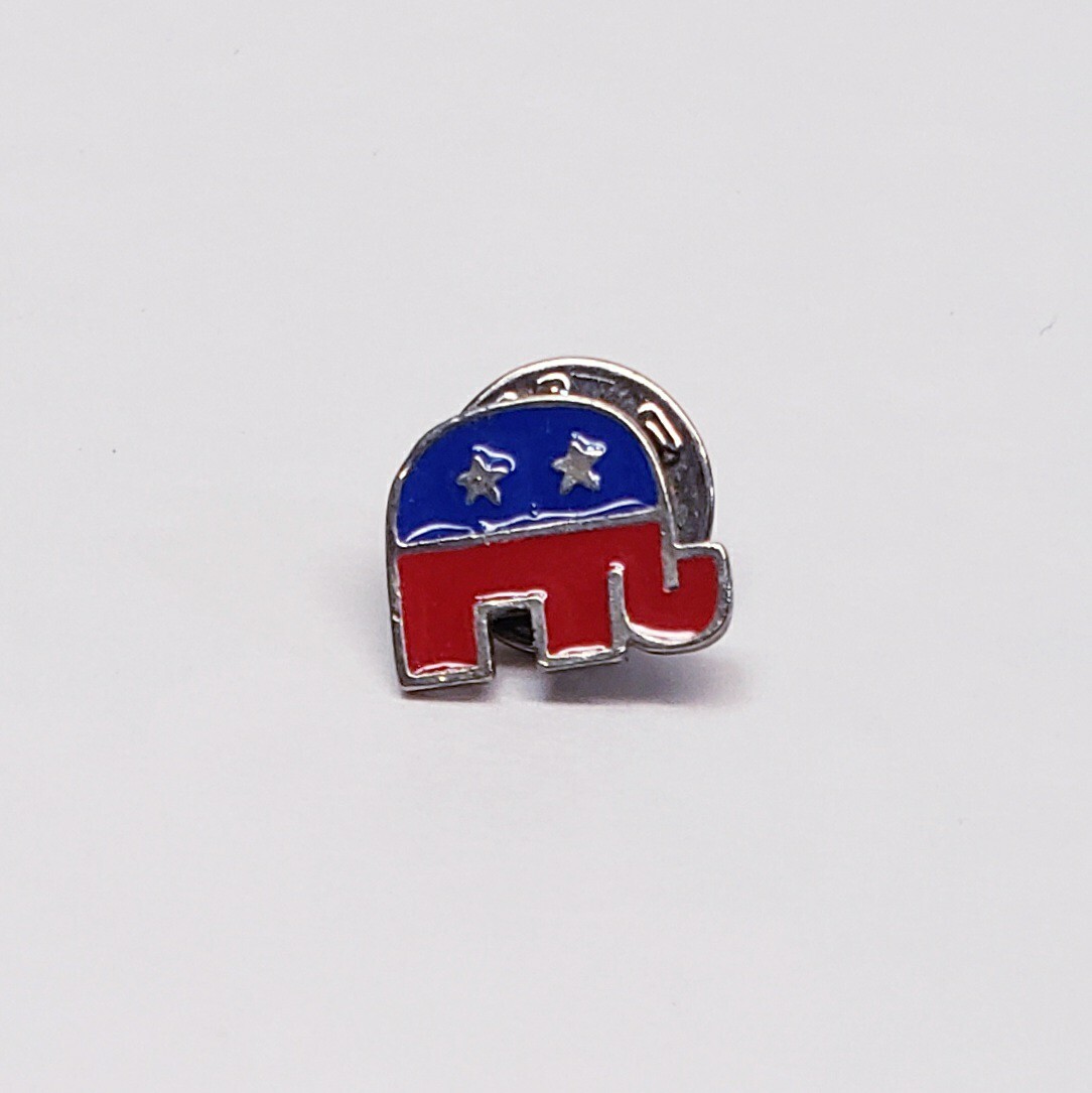 Vintage Republican Party Elephant G.O.P. Lapel Pin Two Star Collectible ...