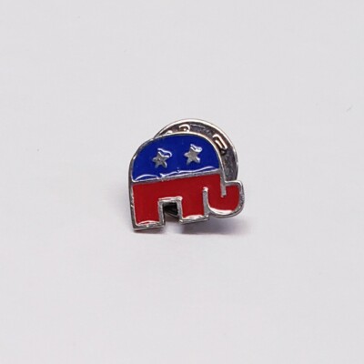 Vintage Republican Party Elephant G.O.P. Lapel Pin Two Star Collectible ...