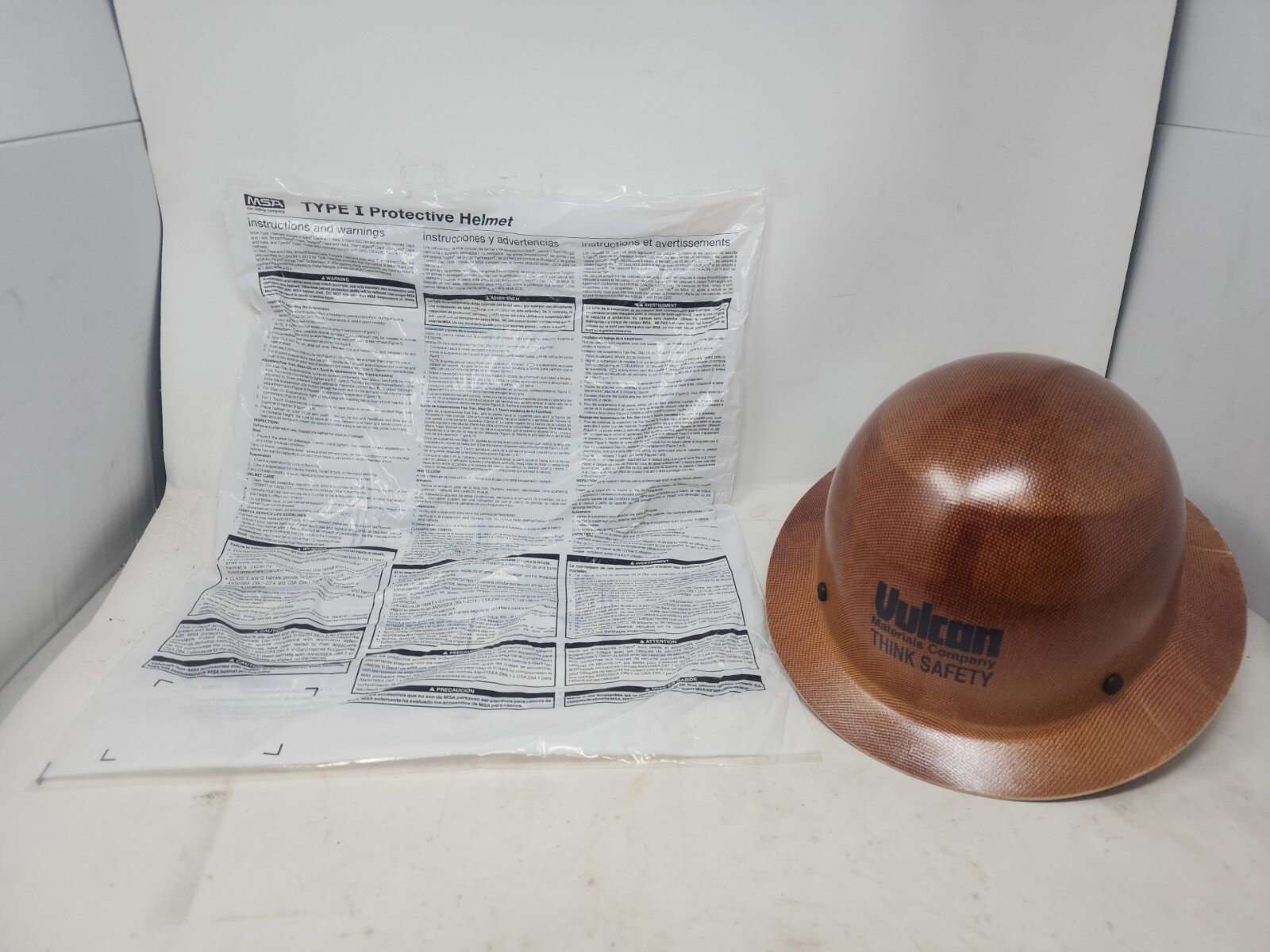New MSA 475407 Tan Skullgard Full Brim Hard Hat w/fast-Trac (( Vulcan ...
