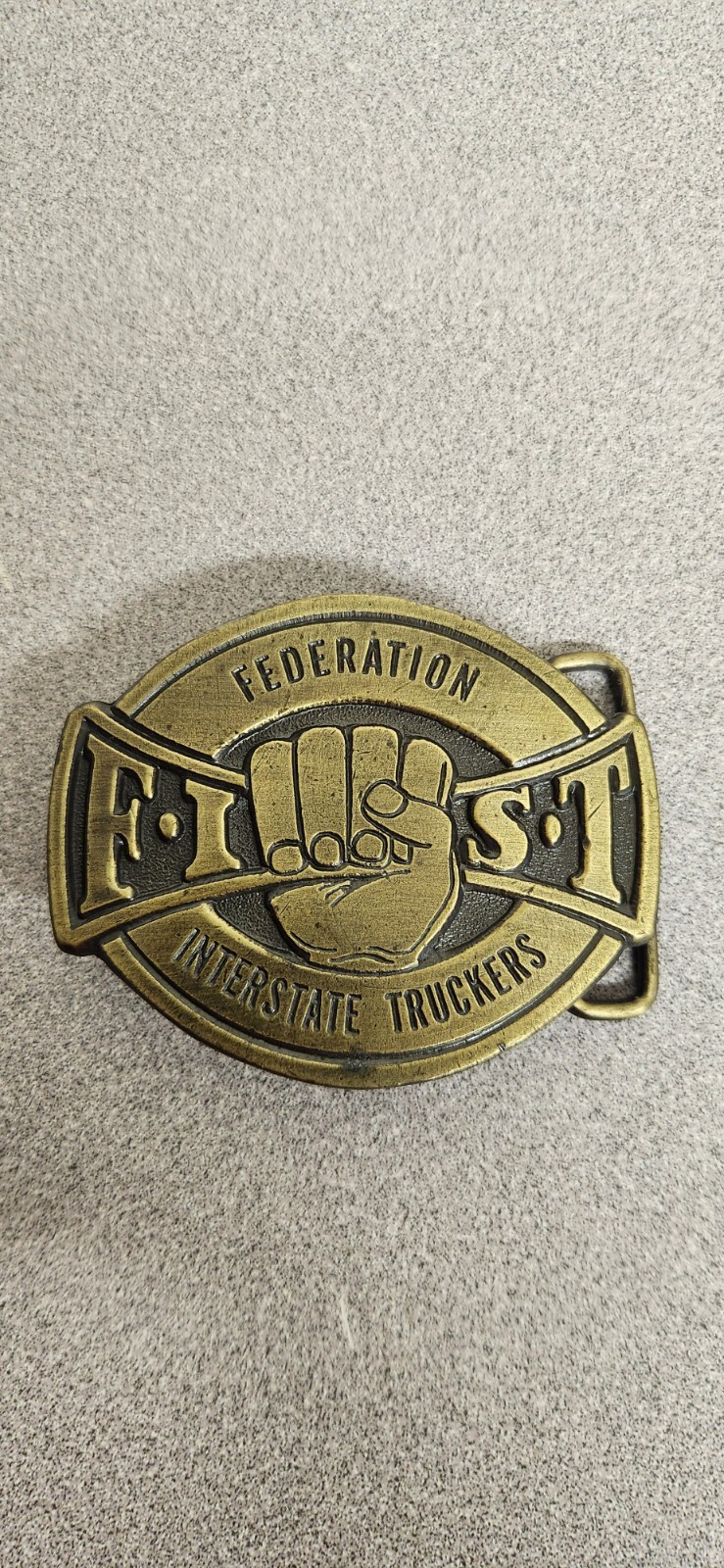 FIST F.I.S.T FEDERATION INTERSTATE TRUCKERS BELT BUCK… - Gem