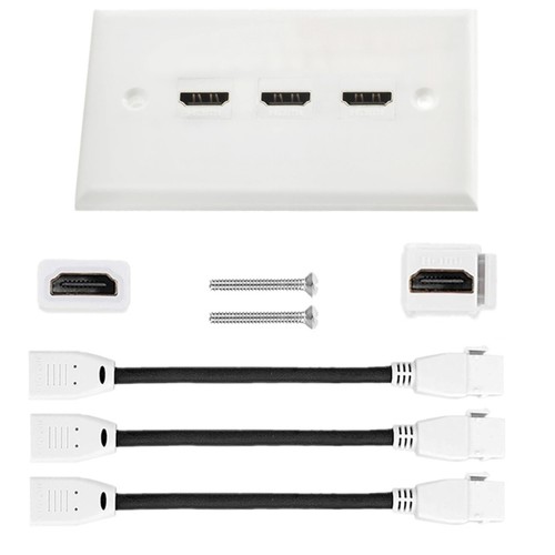 High Definition Multimedias Interface Wall Plate 3 Port 4K Wall Plate Female | eBay Australia