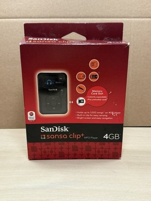 SanDisk Sansa Clip+ Plus MP3 WMA Player Voice Recorder FM Radio 4GB New ...