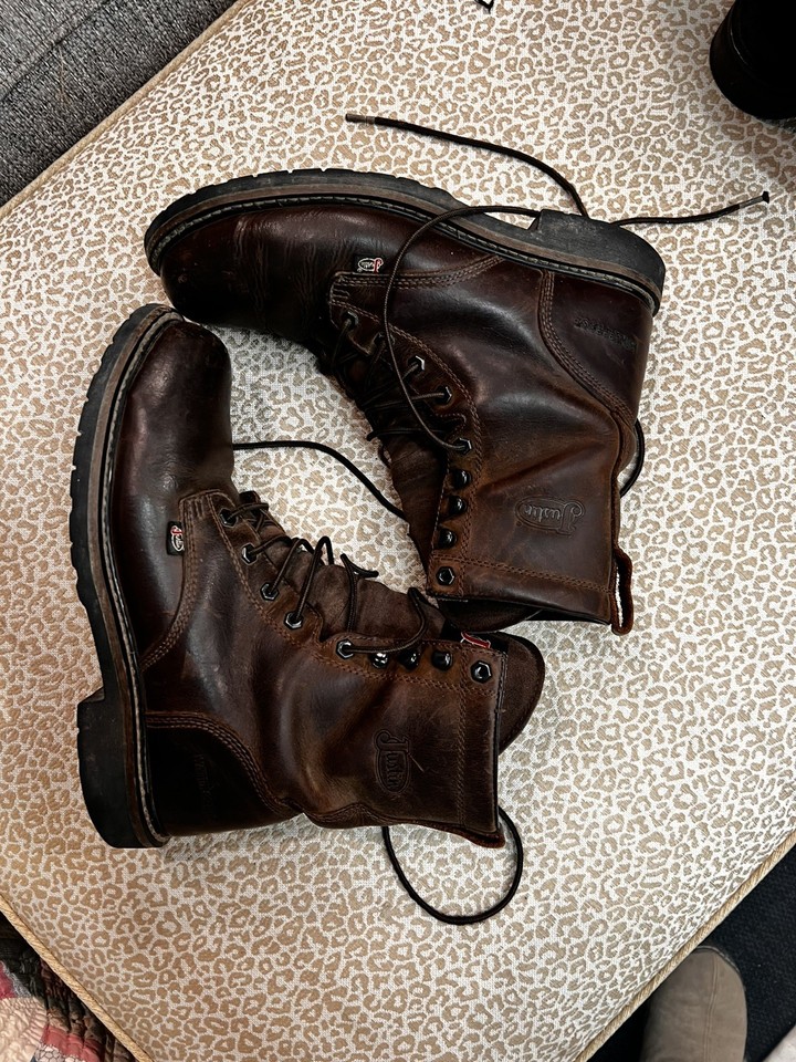 Justin Lace up Work Boots size 10 | eBay